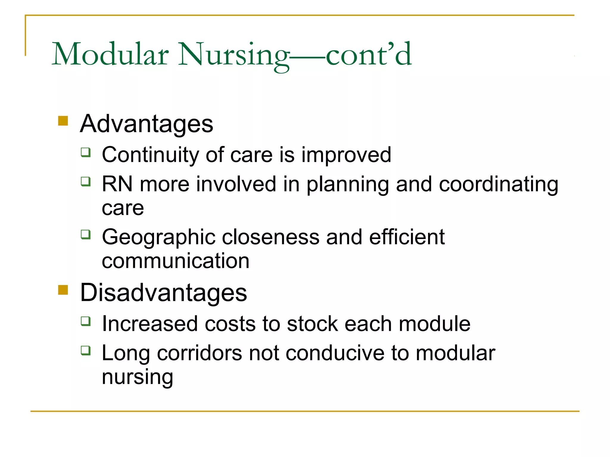 Nursing care delivery | PPT