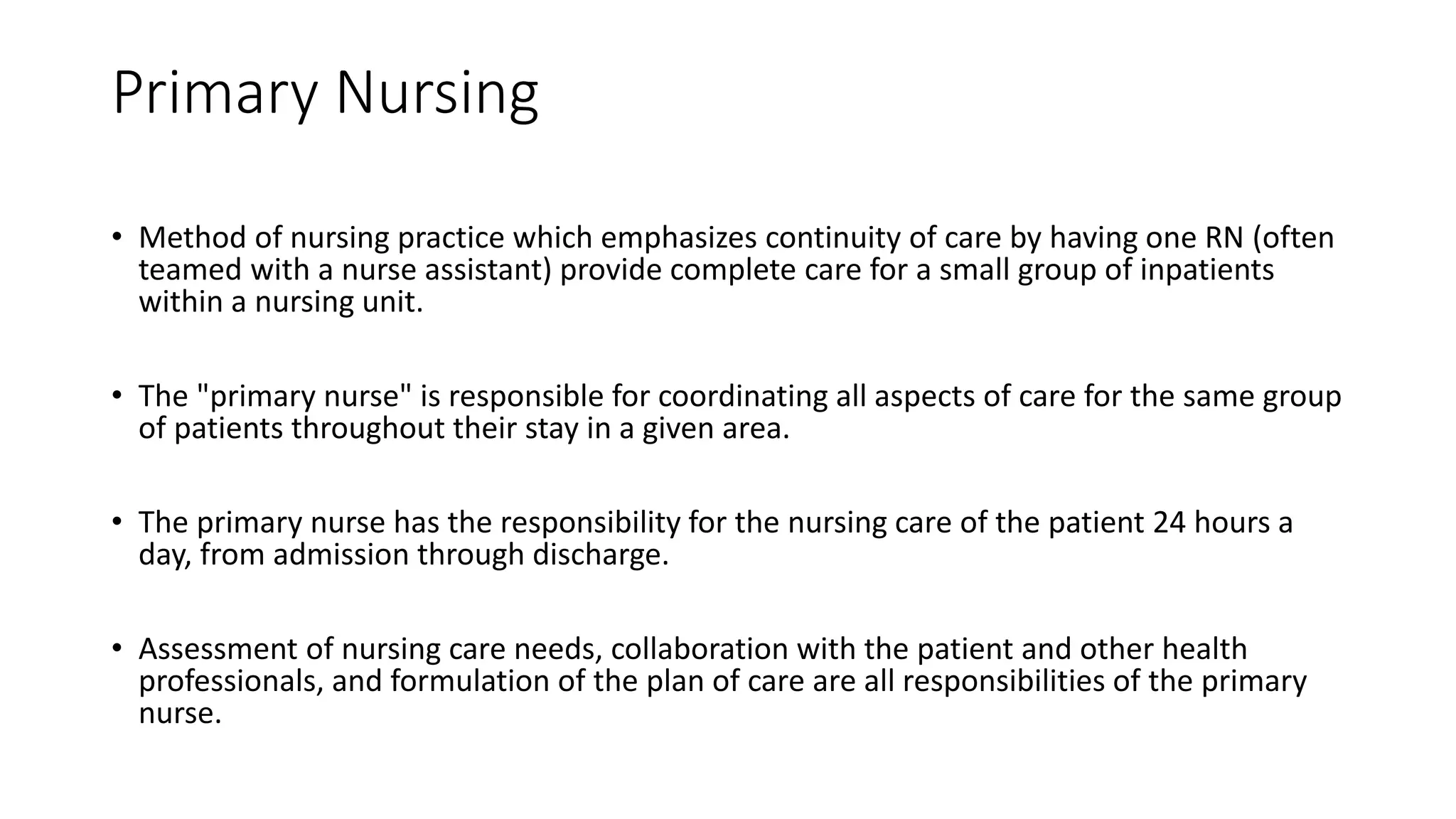 Nursing Care Delivery Models.pptx....... | PPTX