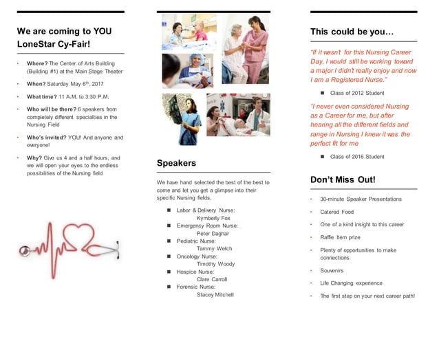Nursing Career Day Brochure | DOCX