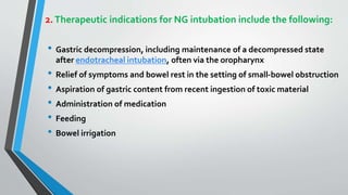 Nursing care for nasogastric tube patients | PPTX