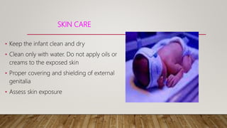 Nursing care of a baby undergoing phototherapy | PPTX