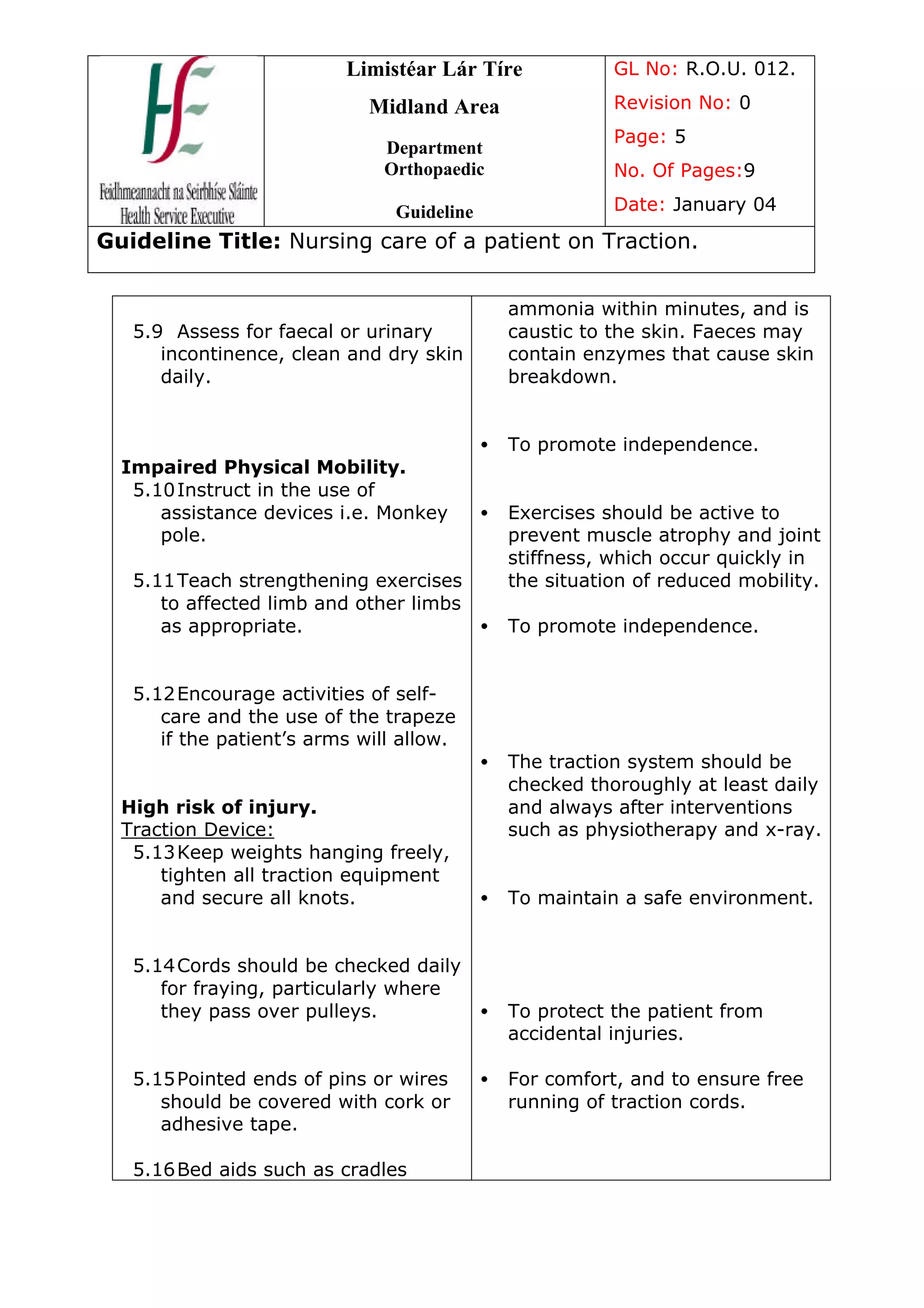 Nursing care of patient on traction | PDF