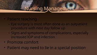 Nursing Care of Patients With Eye & Visual Disorders | PPTX