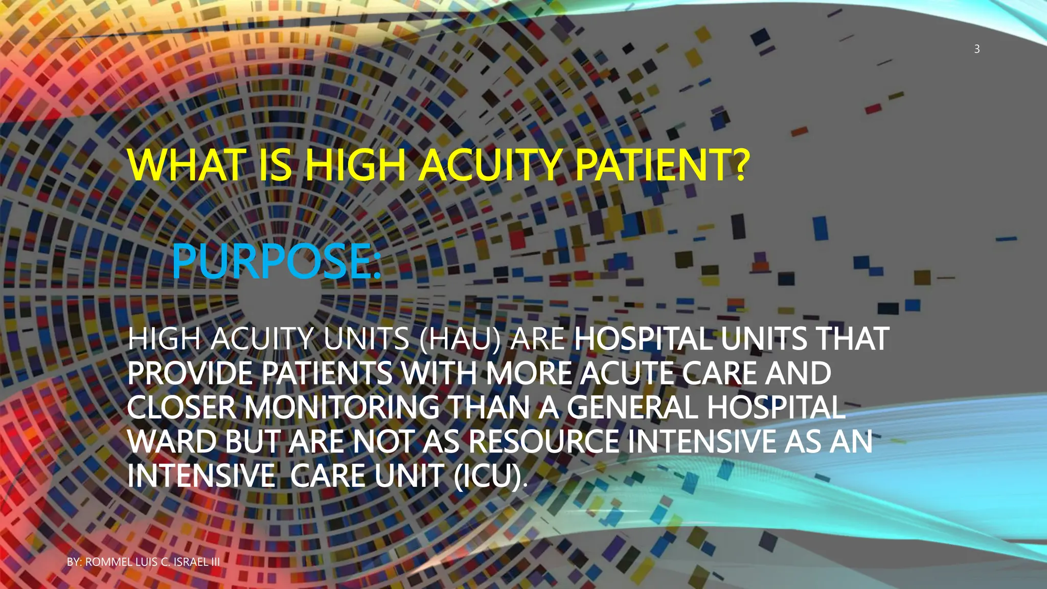 Nursing Care of Patients with Life Threatening Conditions, High Acuity ...