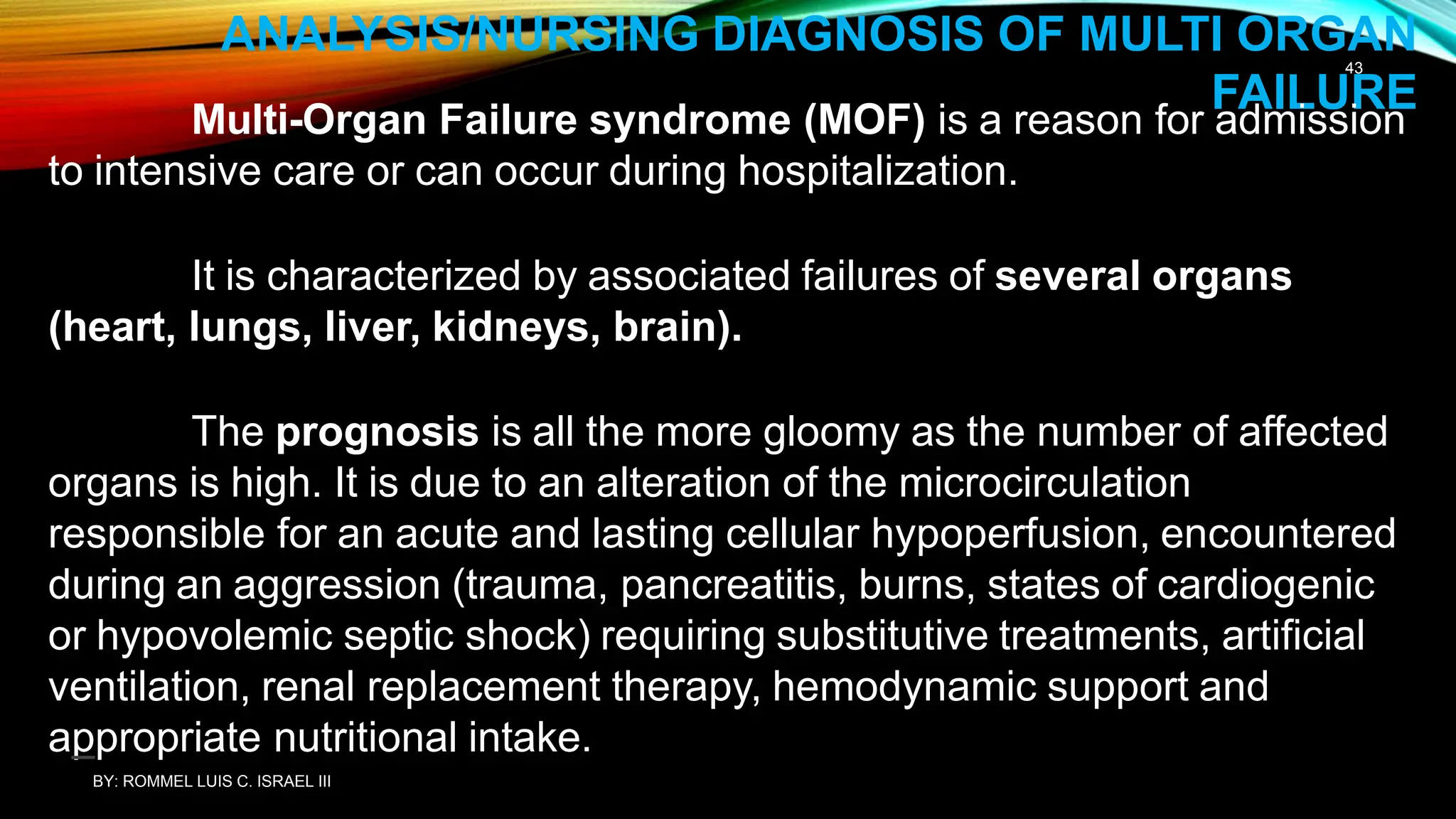 Nursing Care of Patients with Life Threatening Conditions, High Acuity ...