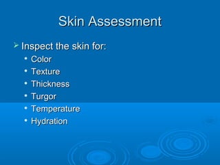 Nursing care of the integumentary System | PPT