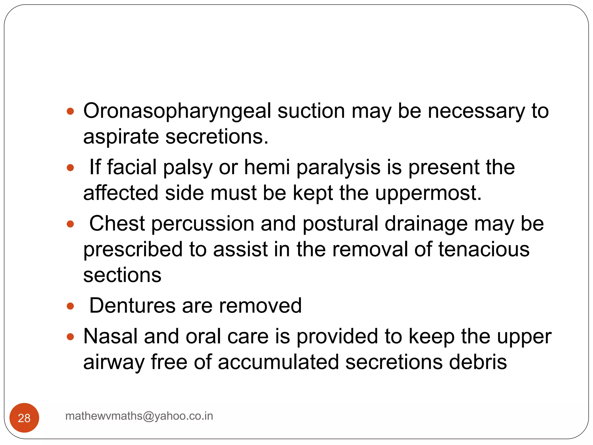Nursing care of unconscious Patient | PPTX