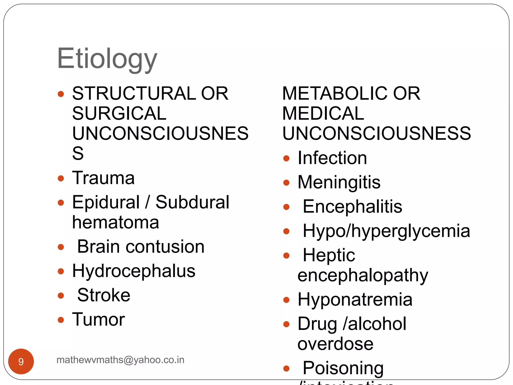 Nursing care of unconscious Patient | PPTX