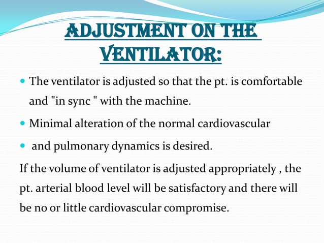 Nursing Care of Ventilated Patient | PPTX | Lung and Respiratory Health ...
