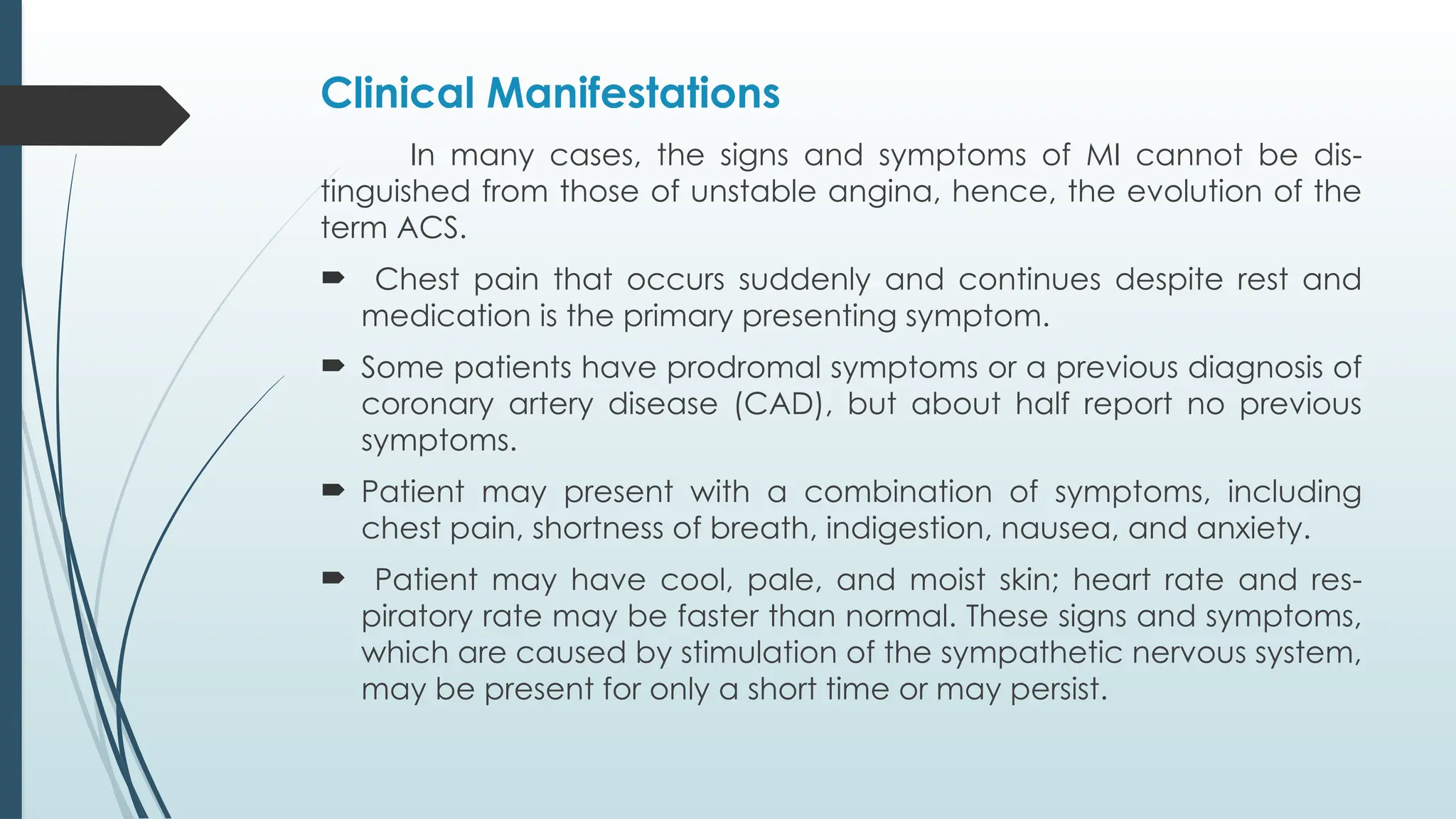 Nursing care plane for Acute coronary syndromes and myocardial ...