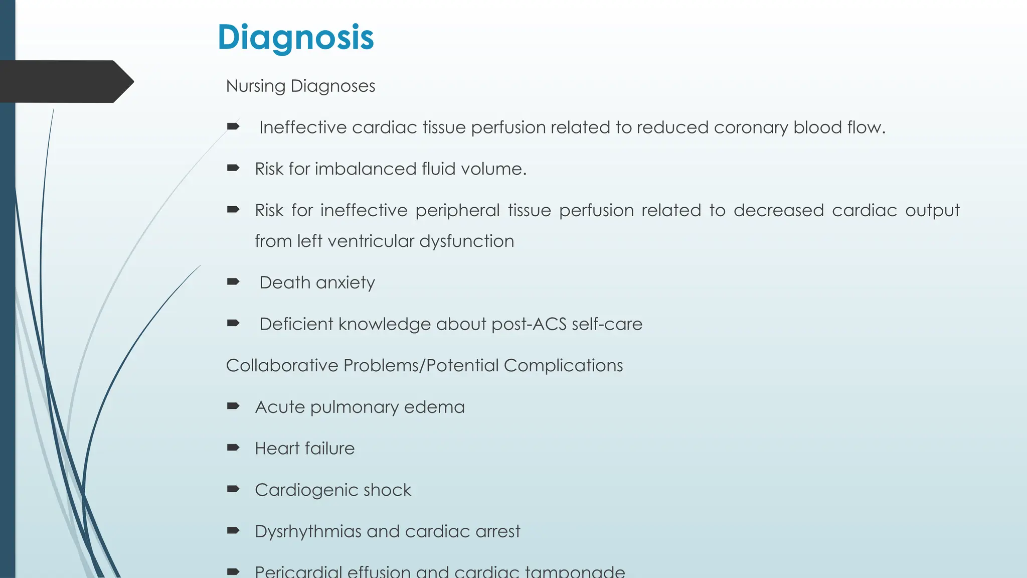 Nursing care plane for Acute coronary syndromes and myocardial ...