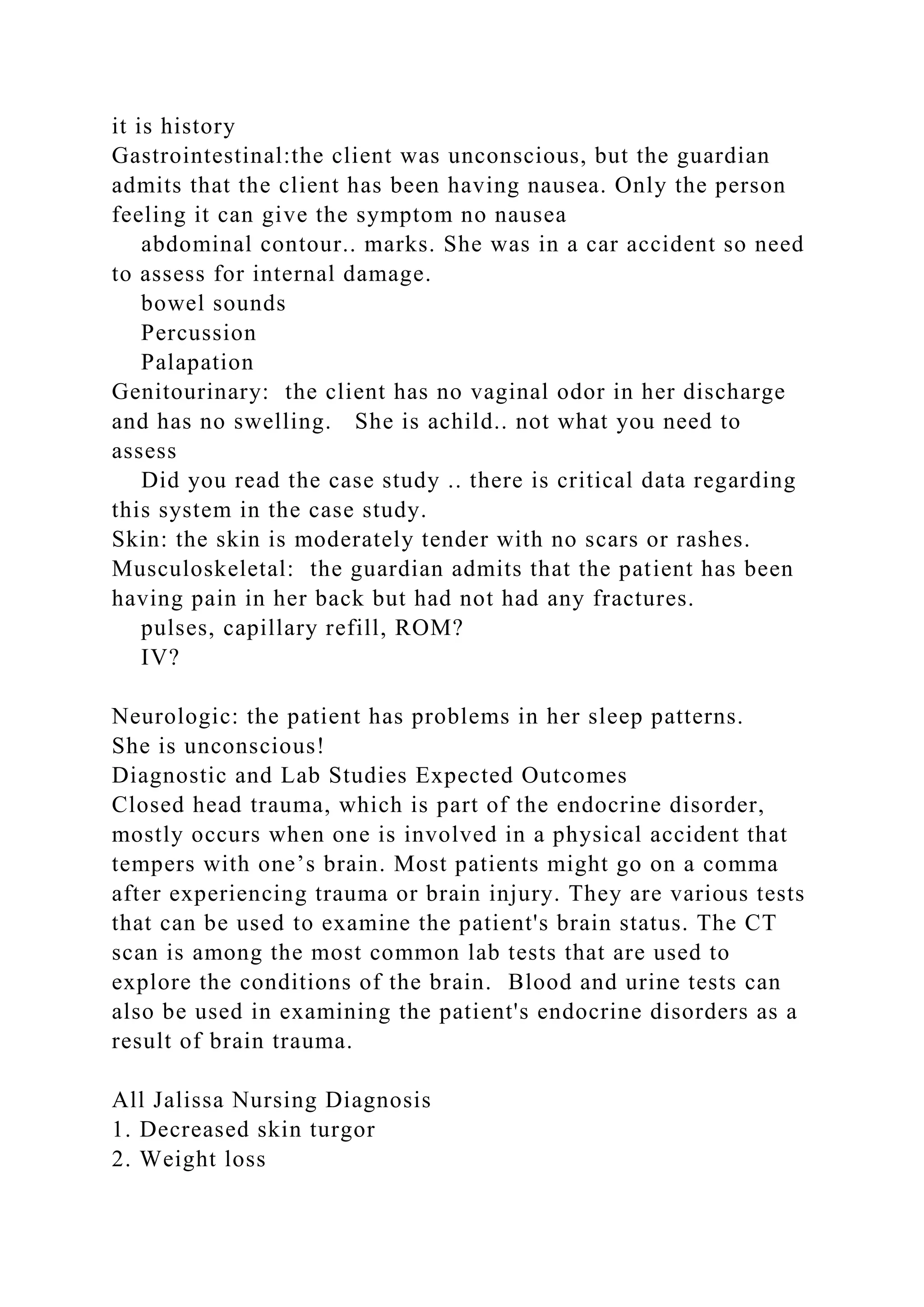 Nursing care plan of child with Endocrine Disorder.docx