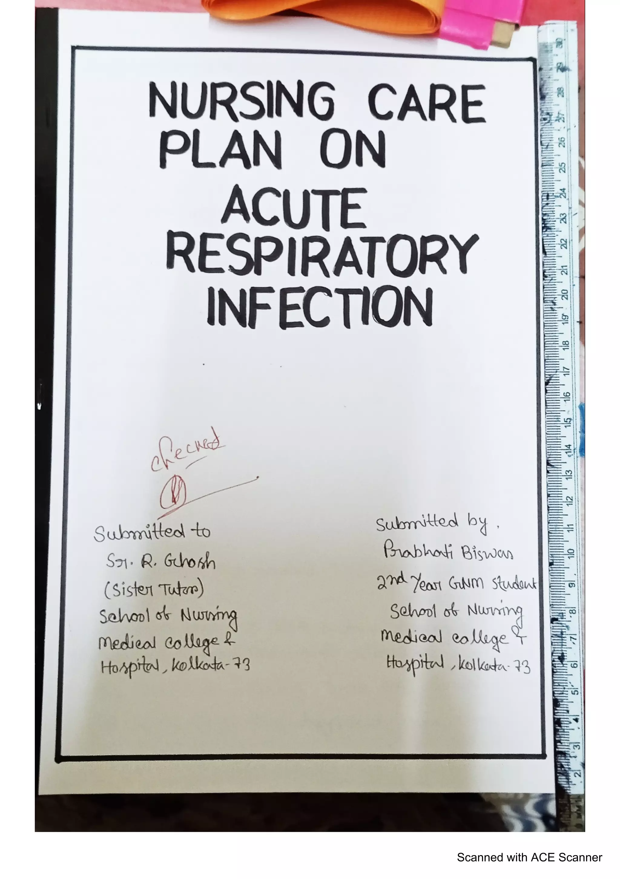 nursing care plan on Acute respiratory system in children.pdf