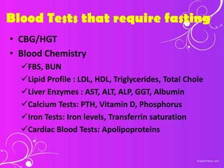 Nursing care to patients undergoing diagnostic procedures (blood ...