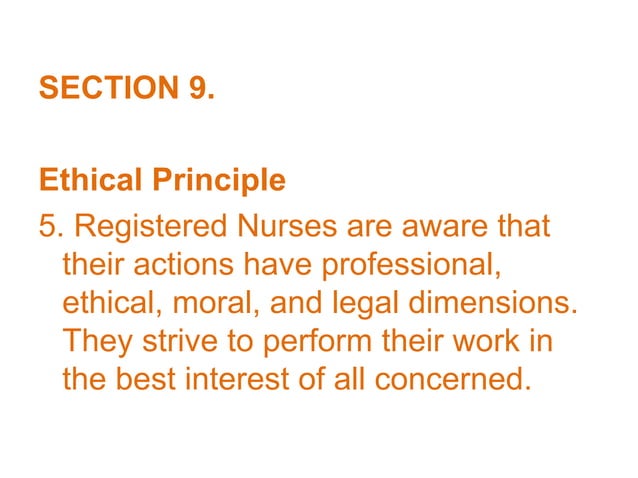 Nursing code of ethics | PPTX | Medical Health