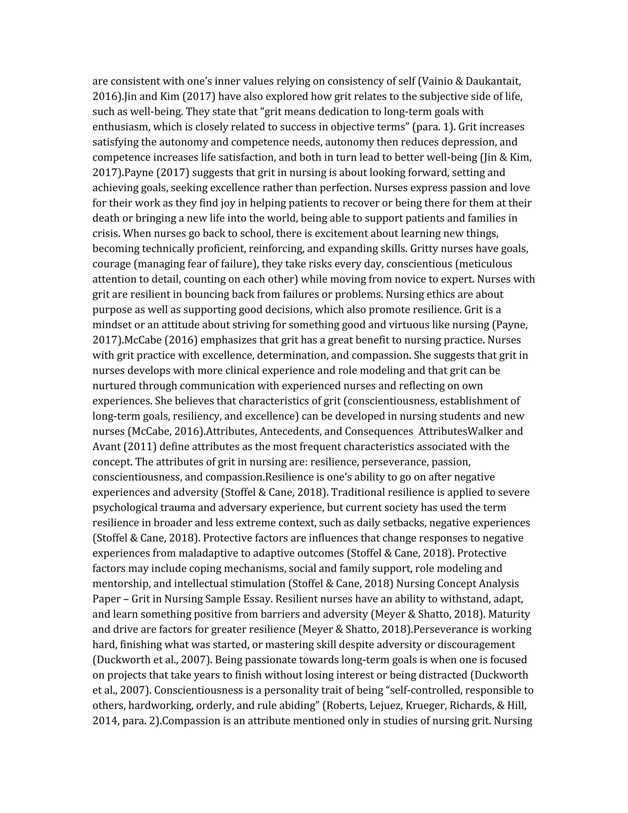 Nursing Concept Analysis Paper Grit in Nursing Sample Essay.docx