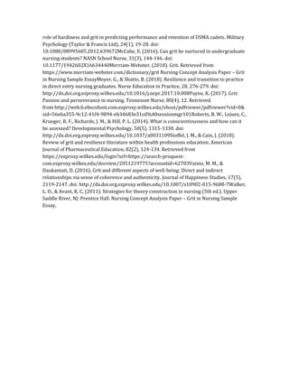 Nursing Concept Analysis Paper Grit in Nursing Sample Essay.docx