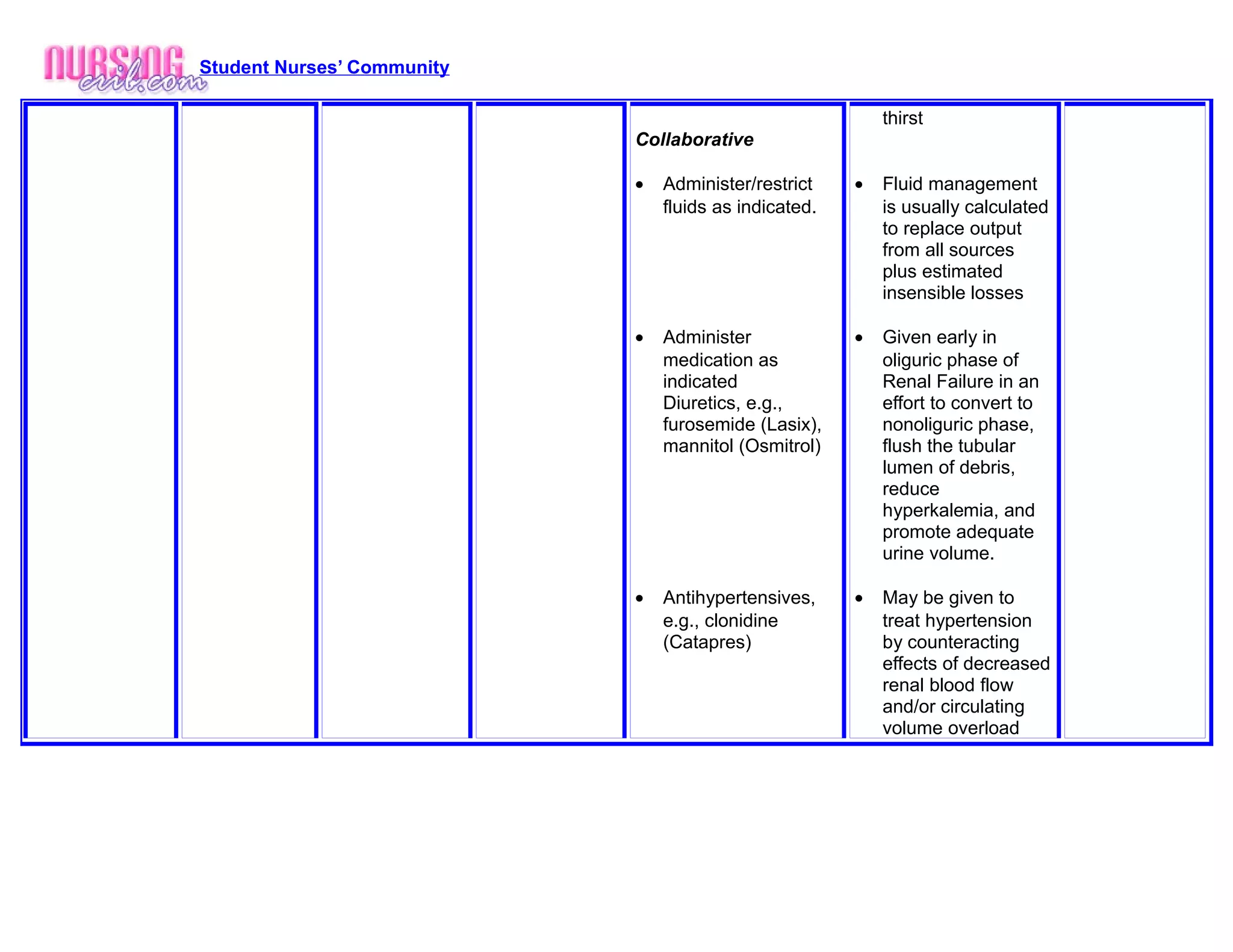 Nursing crib.com nursing care plan renal failure | PDF