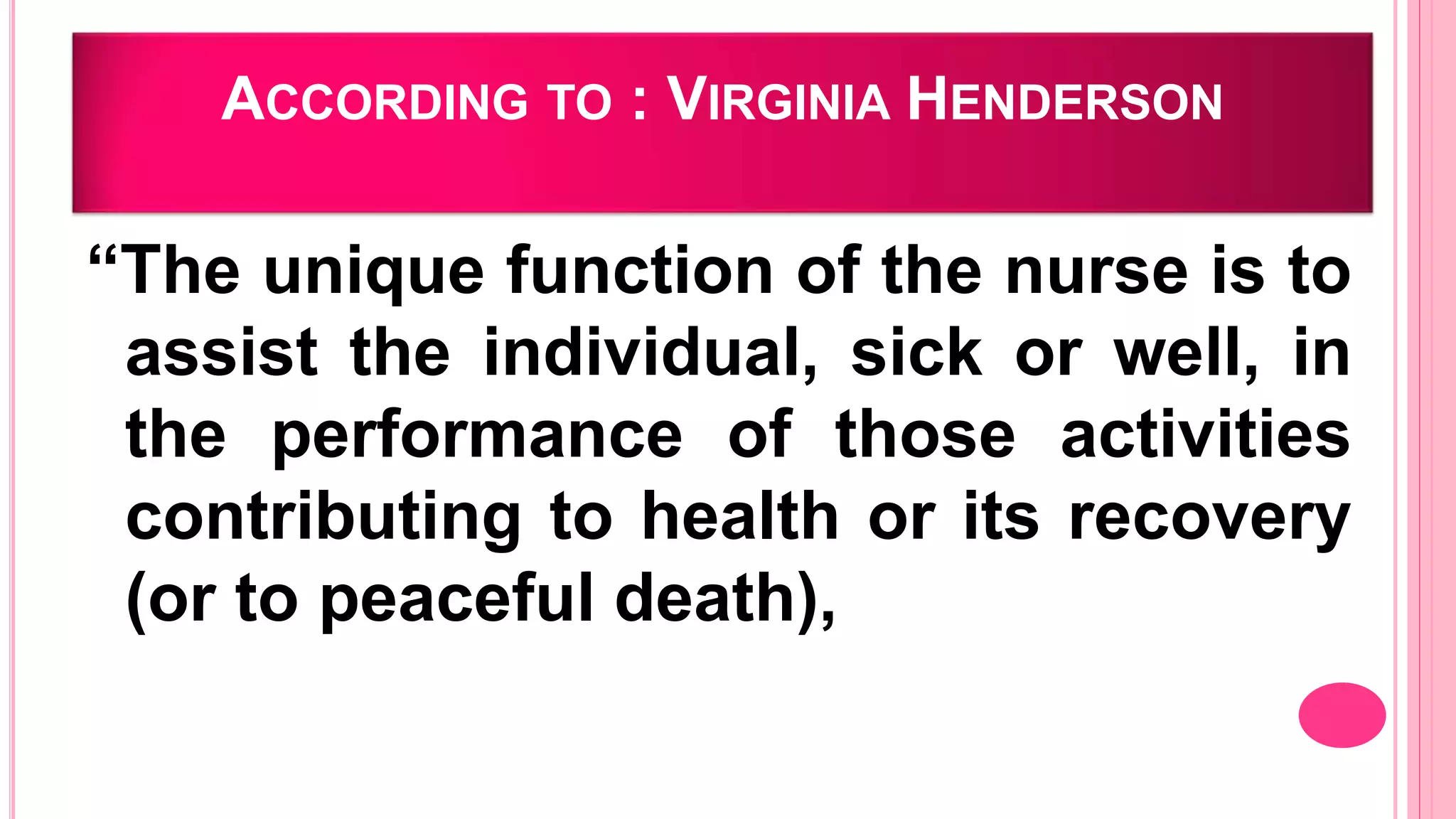 Nursing definitions and scope | PPTX