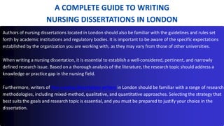Nursing Dissertation Help in London, UK.pptx