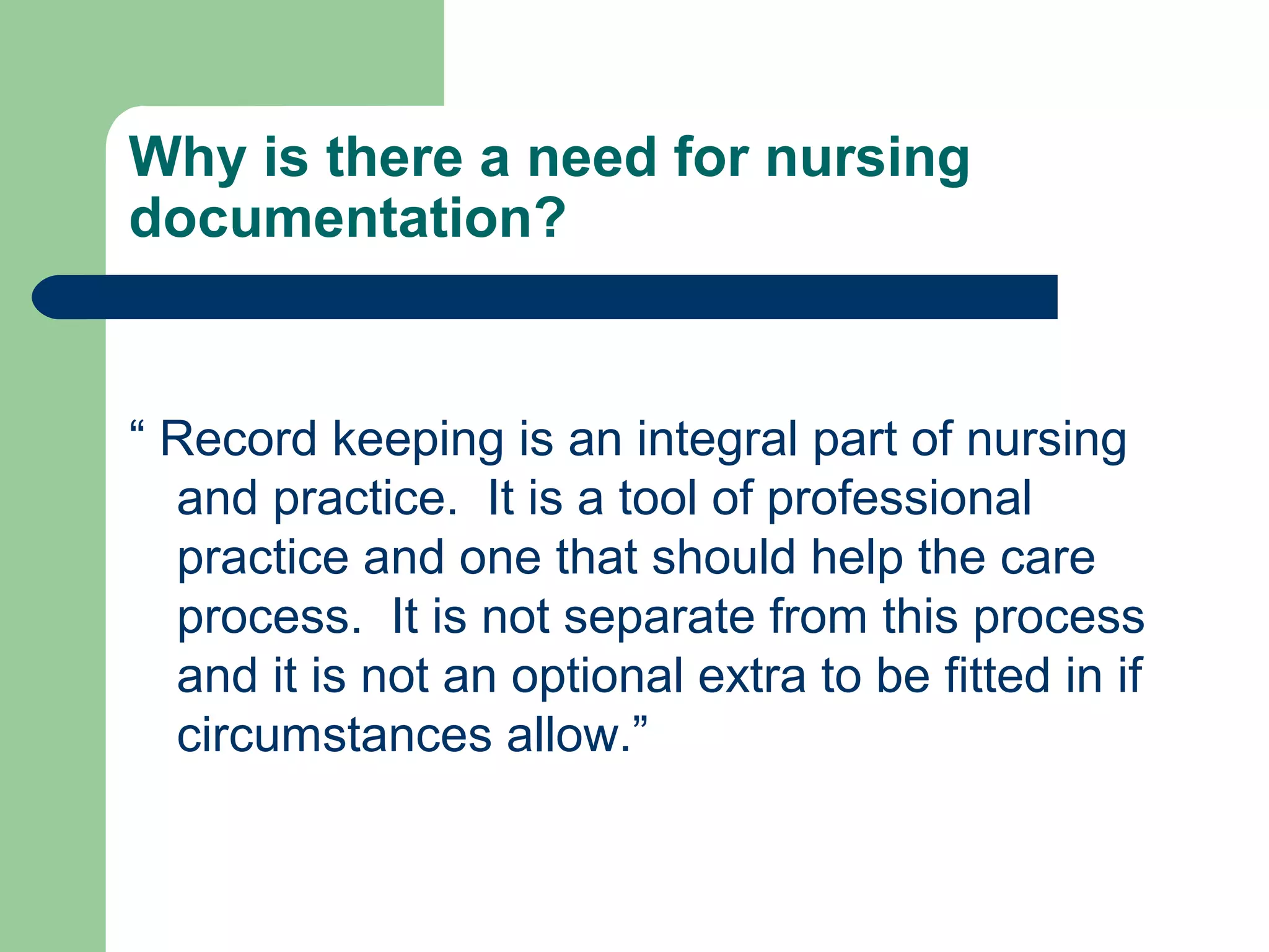 Nursing documentation | PPT