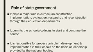 Role of student, Teacher , administrator, statutory bodies and other ...
