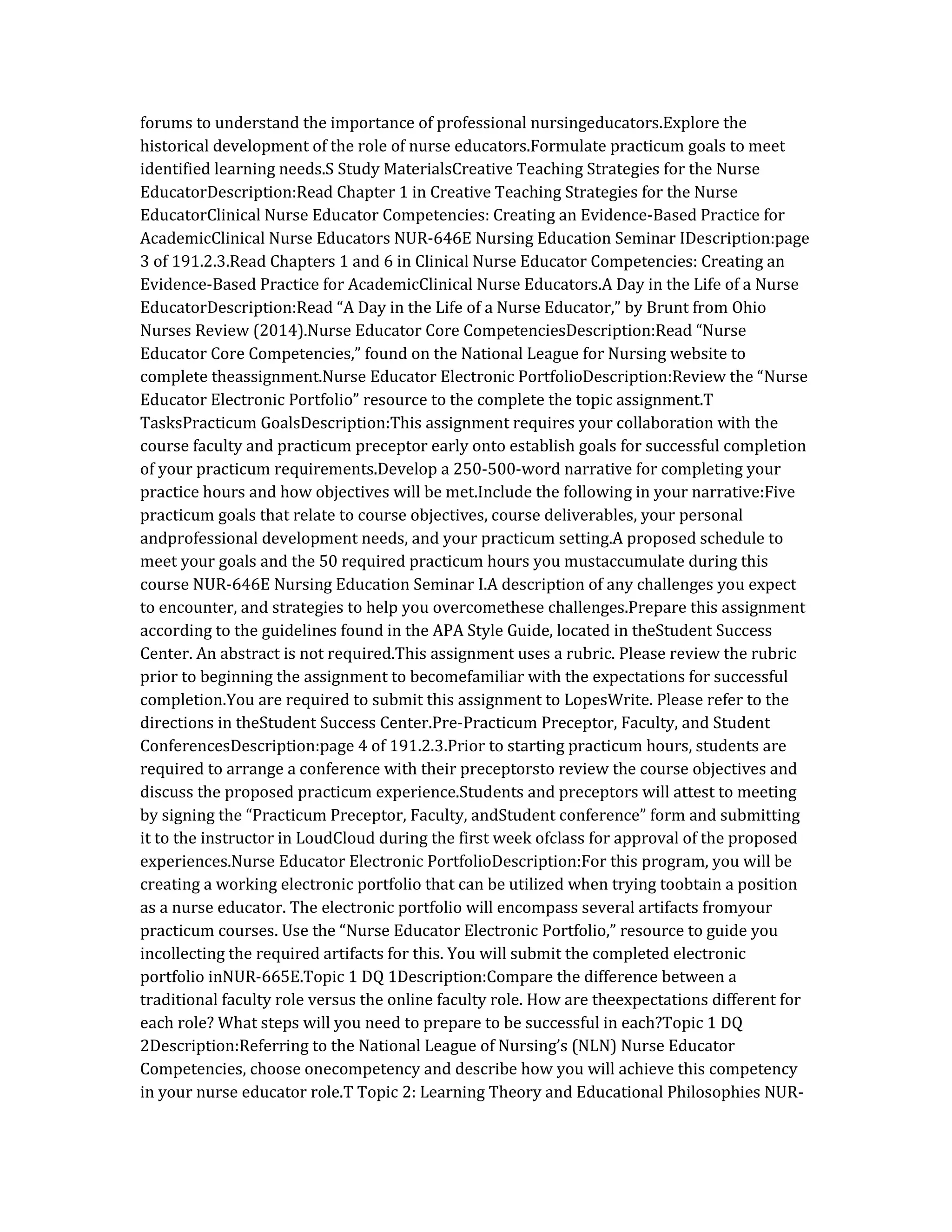 Nursing Education Seminar I.docx