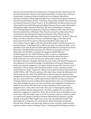 Nursing Education Seminar I.docx