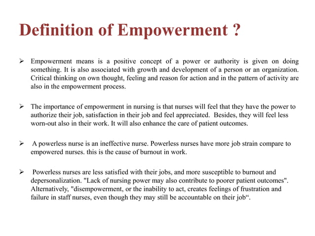 Nursing empowerment | PPTX
