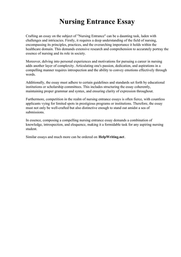 Nursing Entrance Essay.pdf