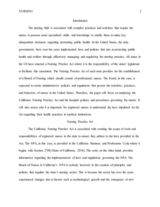 Nursing essay sample | PDF