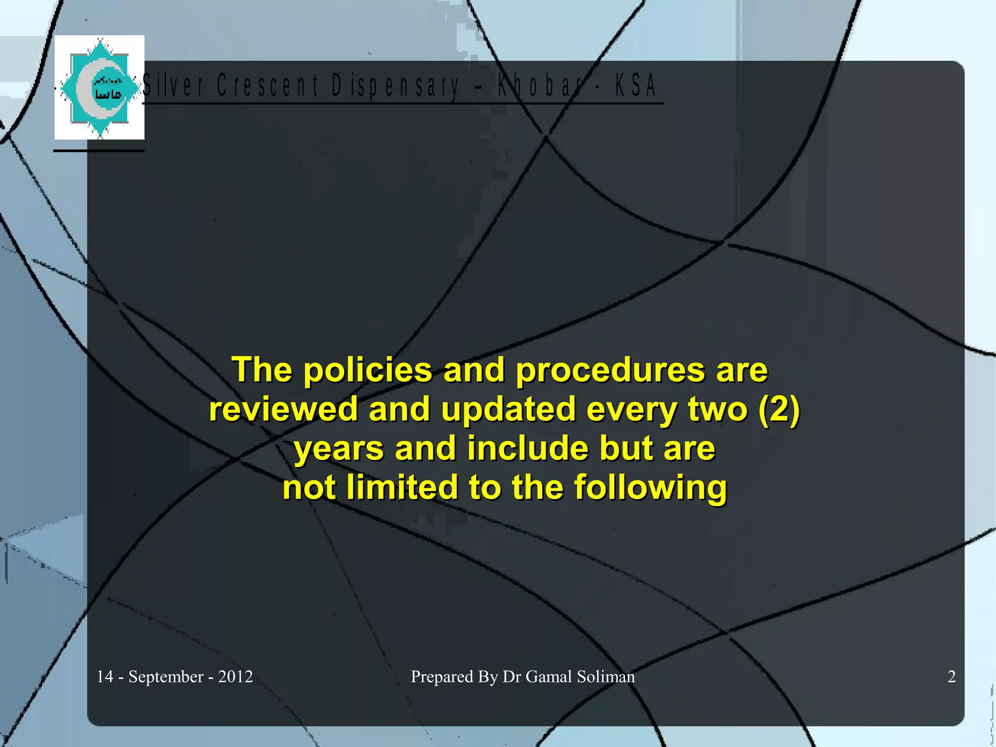 POLICY AND PROCEDURE DEFINITION IN NURSING Technical Specifications ...