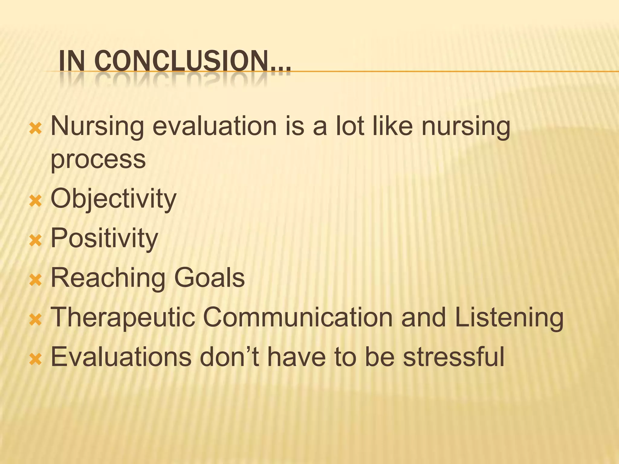 Nursing evaluations ppt | PPTX