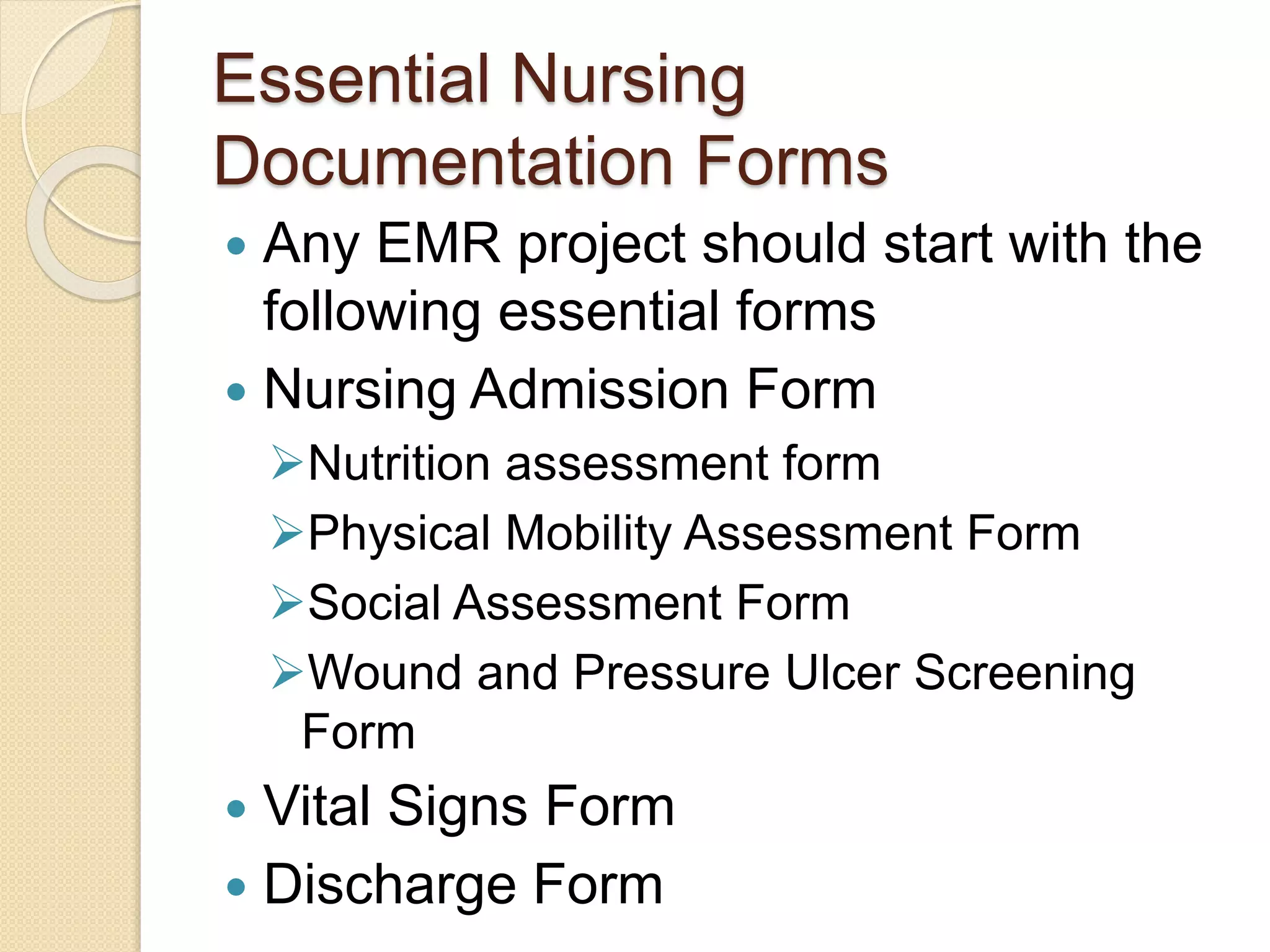 Electronic Nursing Documentation Forms Essentials | PPTX