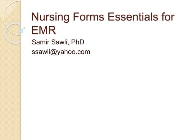 Electronic Nursing Documentation Forms Essentials | PPTX | Healthcare ...