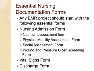 Electronic Nursing Documentation Forms Essentials | PPTX