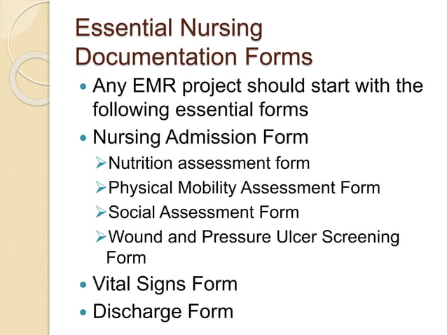 Electronic Nursing Documentation Forms Essentials | PPTX | Healthcare ...