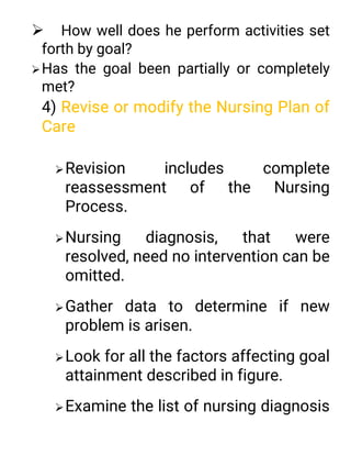 Nursing goal,implementation and evaluation | PDF
