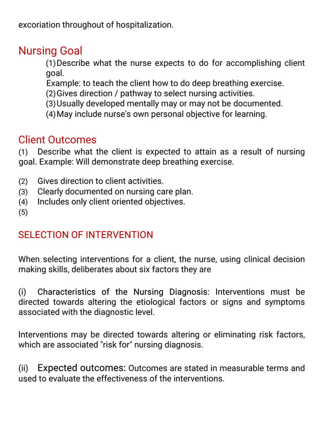 Nursing goal,implementation and evaluation | PDF | Parenting Babies and ...