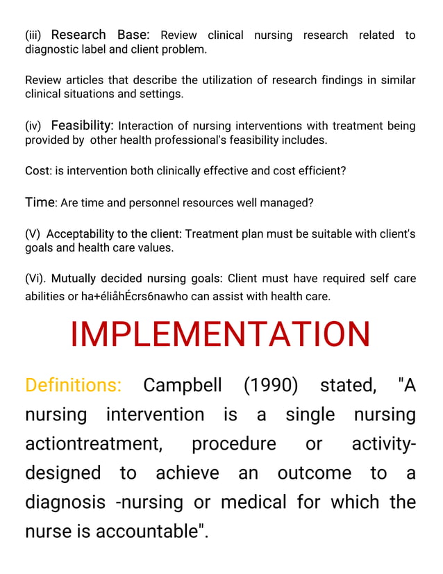 Nursing goal,implementation and evaluation | PDF | Parenting Babies and Toddlers | Parenting