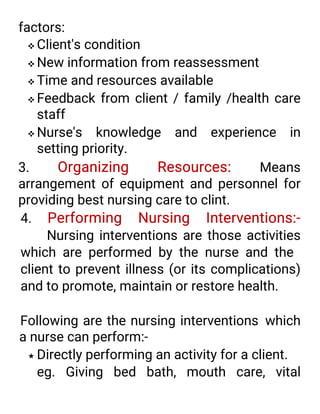 Nursing goal,implementation and evaluation | PDF