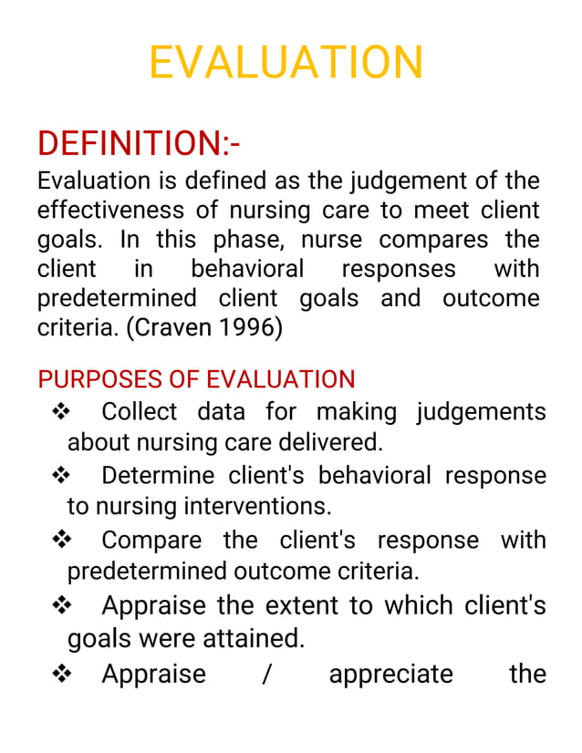 Nursing goal,implementation and evaluation | PDF | Parenting Babies and Toddlers | Parenting