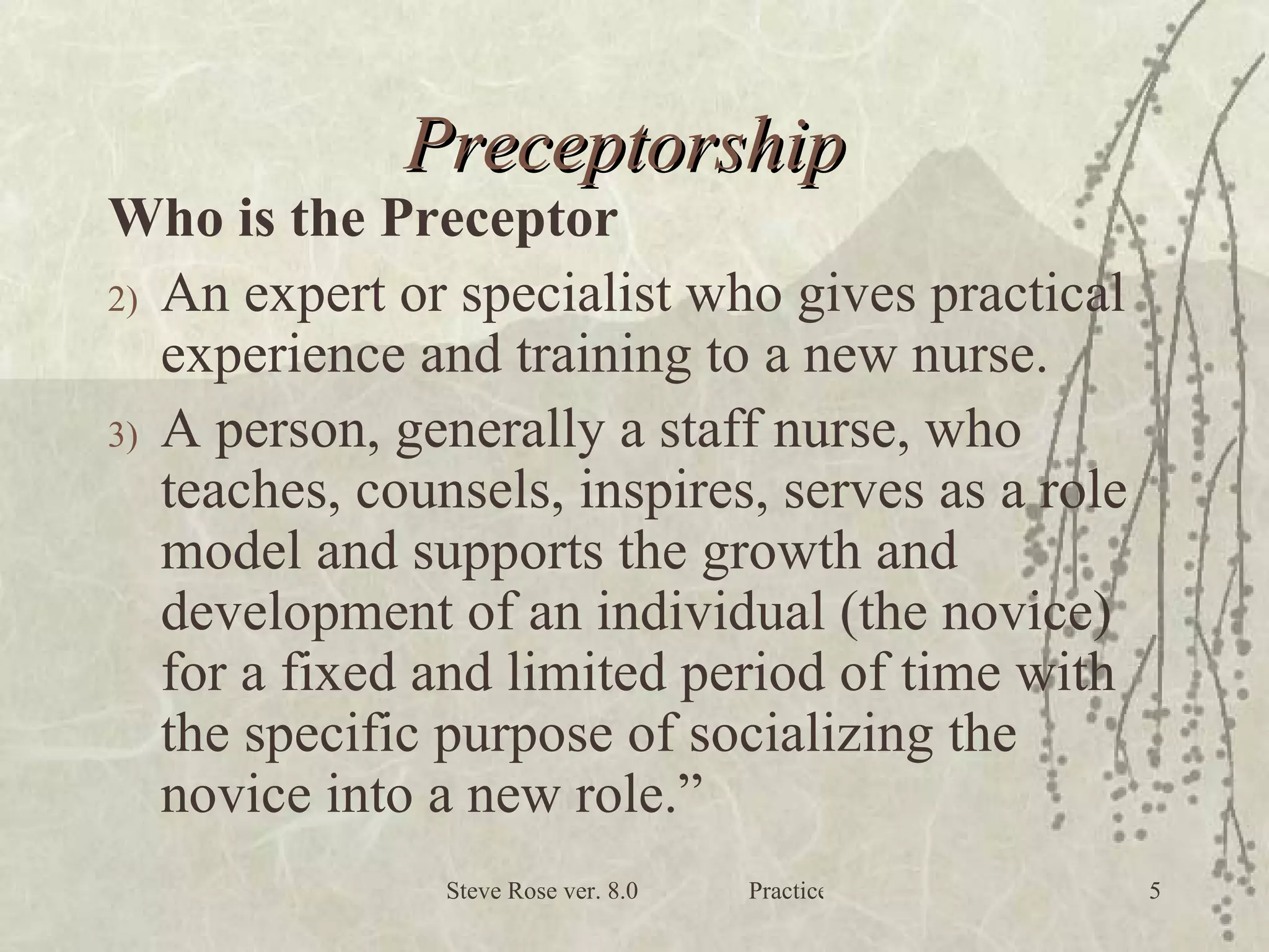 Nursing guide to preceptorship | PPT