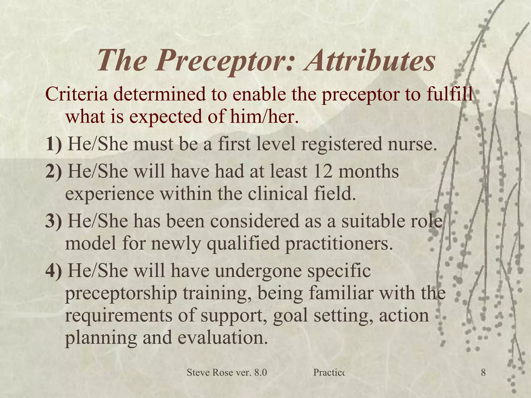Nursing guide to preceptorship | PPT