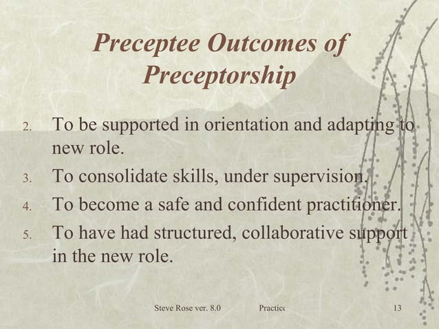 Nursing guide to preceptorship | PPT | Education