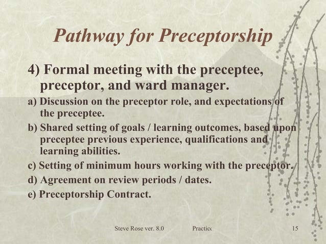 Nursing guide to preceptorship | PPT | Education