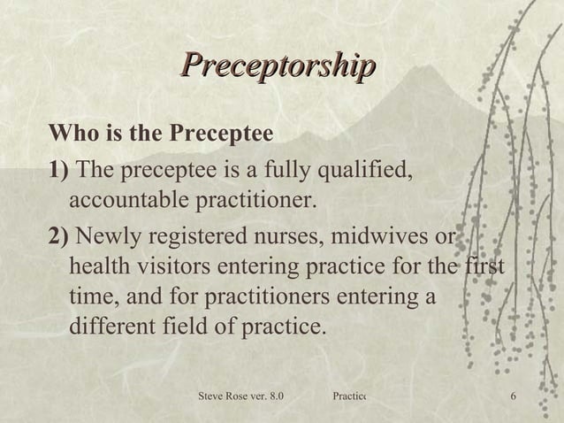 Nursing guide to preceptorship | PPT | Education