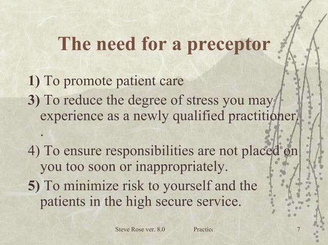 Nursing guide to preceptorship | PPT | Education