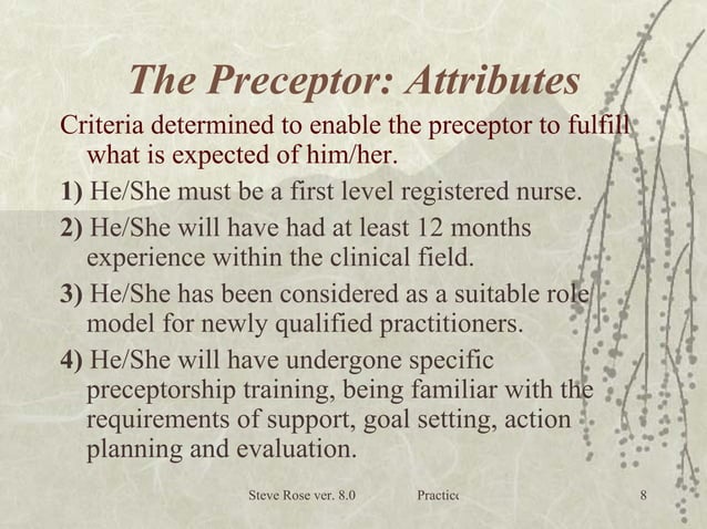Nursing guide to preceptorship | PPT | Education
