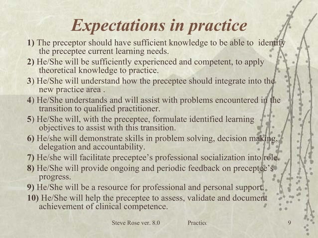 Nursing guide to preceptorship | PPT | Education